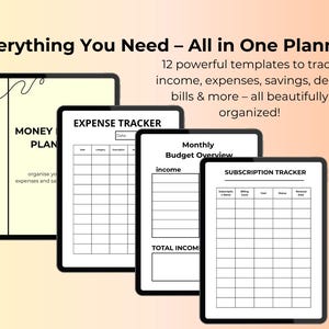 Money Budget Planner Printable | Track Expenses, Income & Savings ...