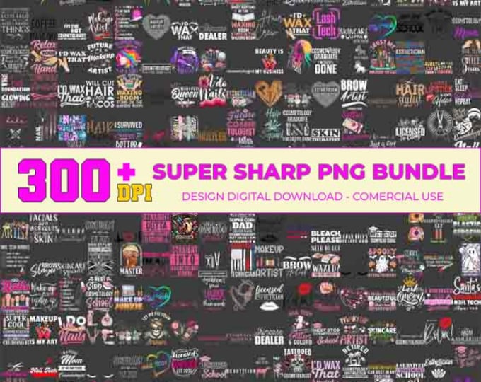 300+ Bundle Cosmetologist, Makeup, Hairdresser, Hairstylist PNG, Lash ...