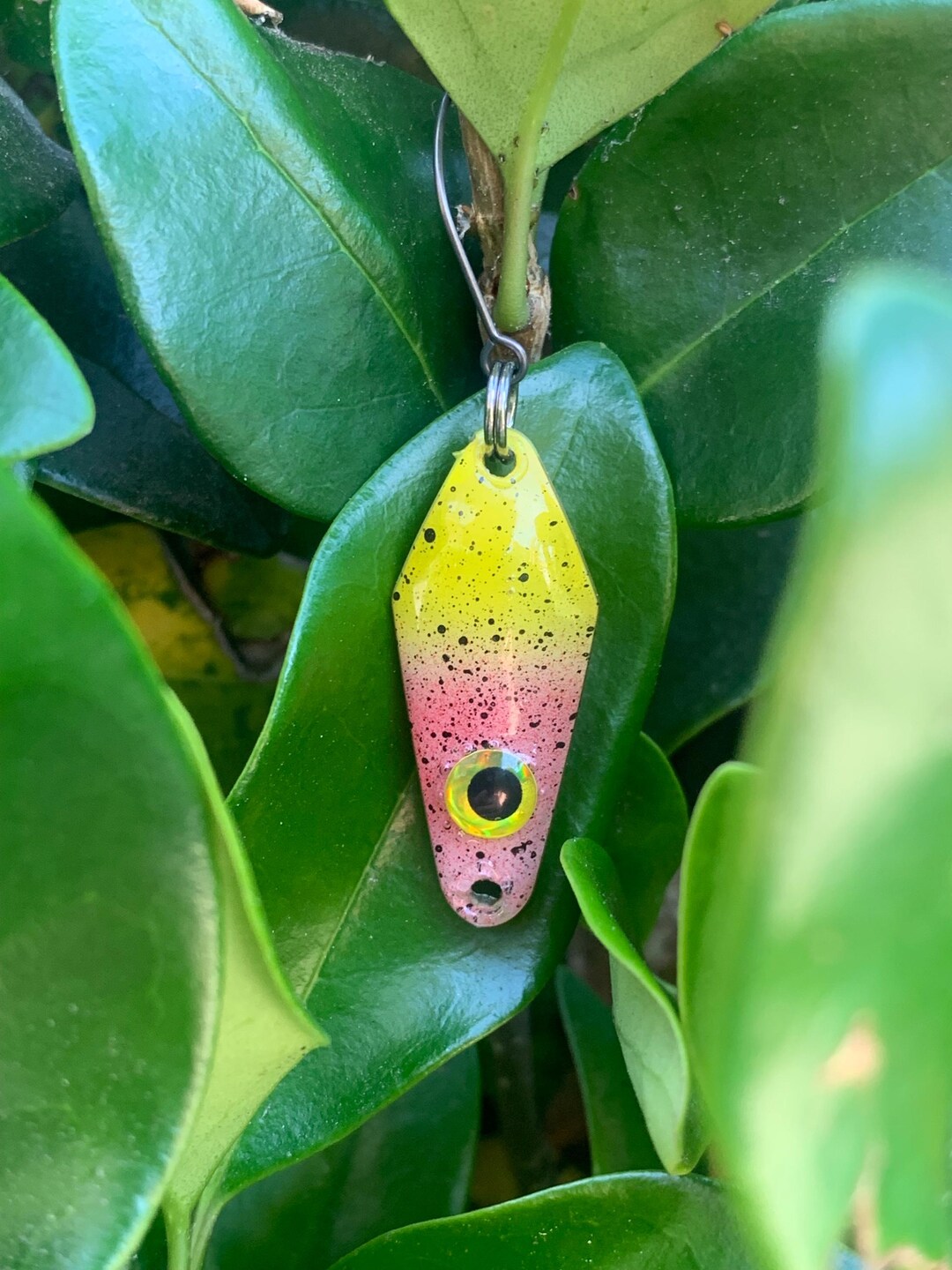 Speckle Red+ Yellow Trout Fishing Spoon - Etsy