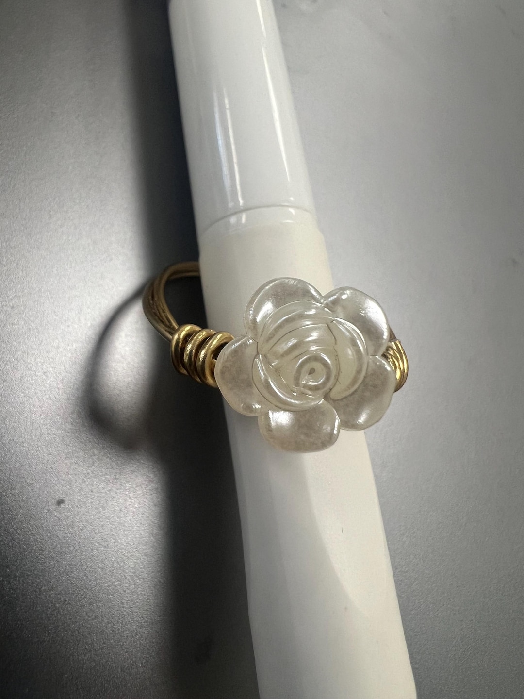 Wire Wrapped Rose Ring - Etsy