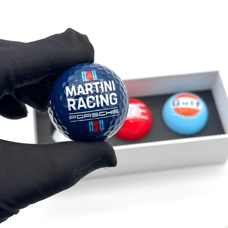 Porsche Heritage Golf Ball Set - Martini Racing Red #23 Gulf Livery ...
