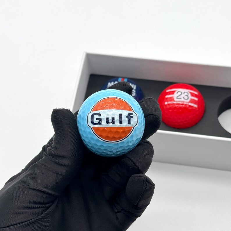 Porsche Heritage Golf Ball Set - Martini Racing Red #23 Gulf Livery ...