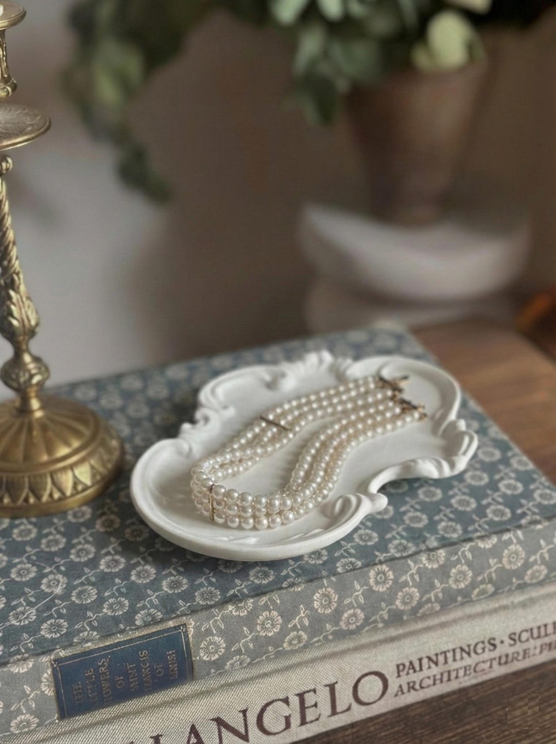 Vintage Style Baroque Trinket Tray | Gypsum Concrete Jewelry Tray ...