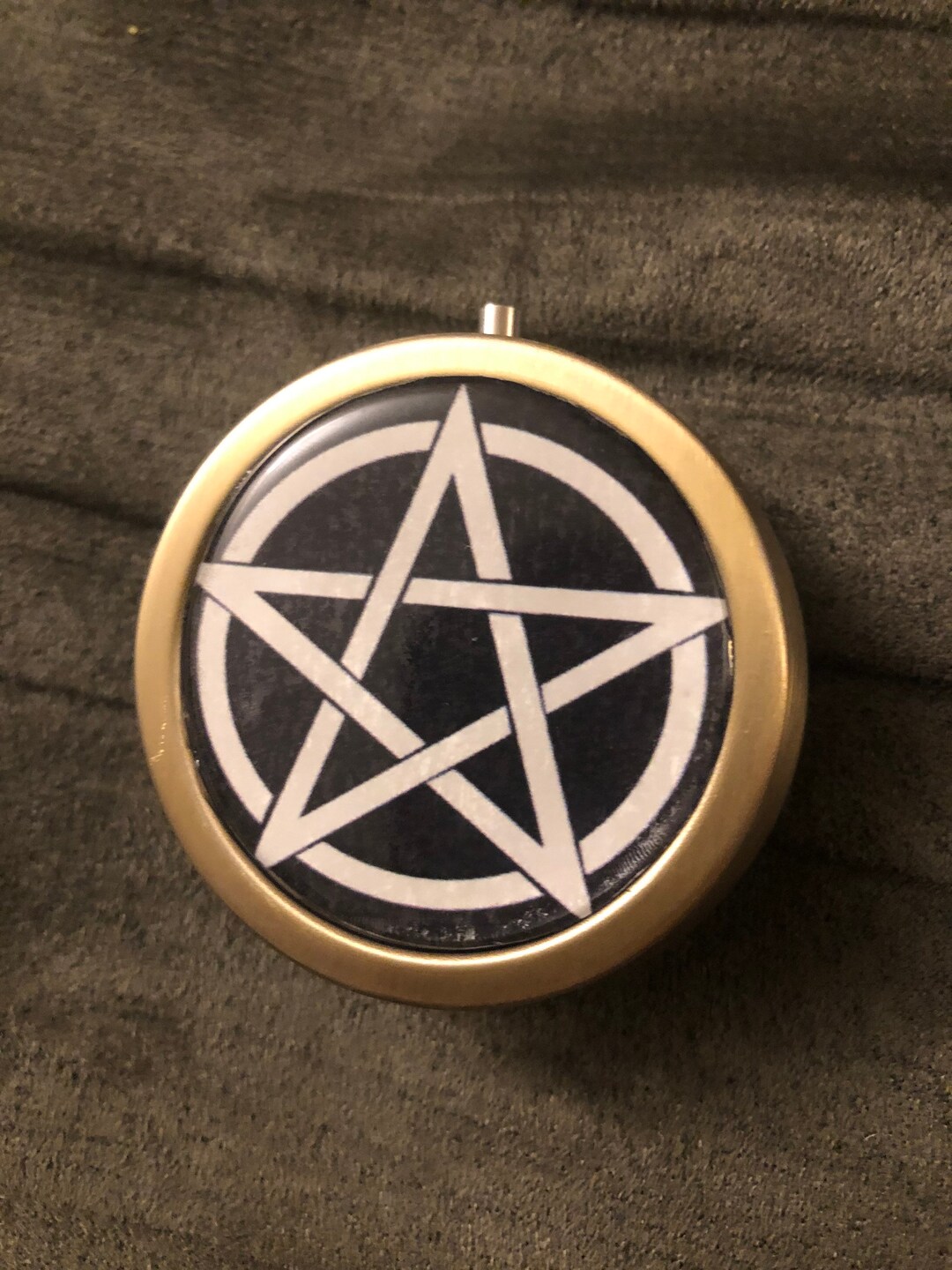 Pentacle Image Pill Box-free SHIPPING- - Etsy