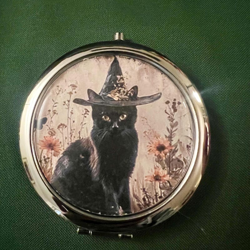 Cat Compact Mirror - Etsy