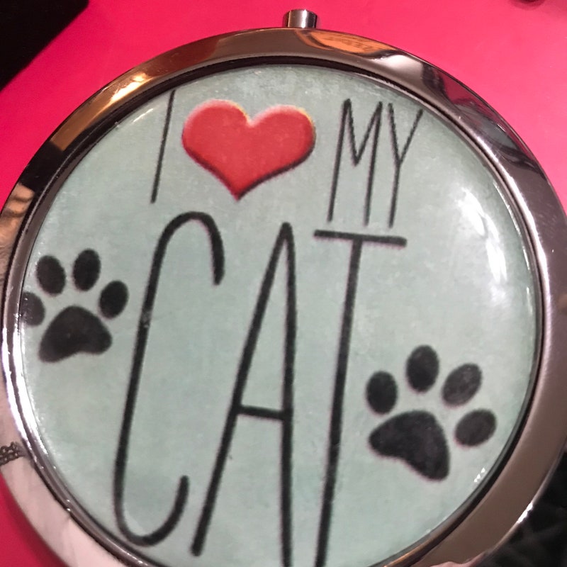 Cat Compact Mirror - Etsy