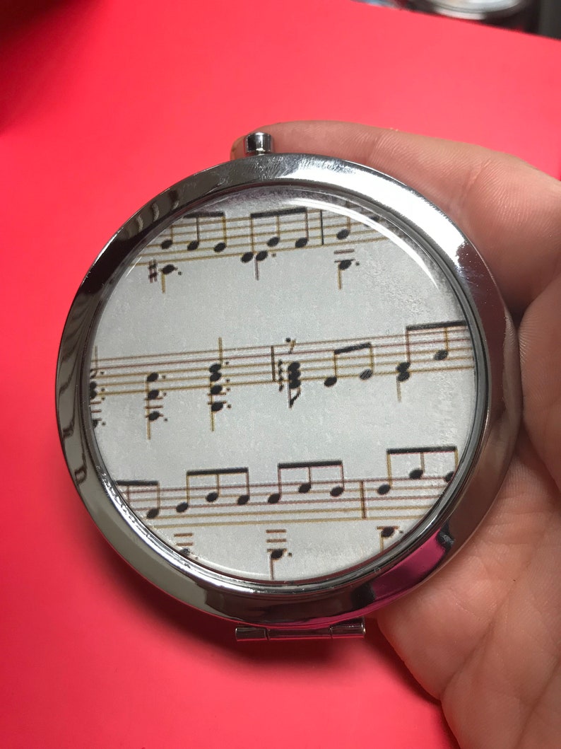 Sheet Music Compact Mirror handmade-free SHIPPING - Etsy UK