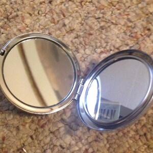 Raven Image Compact Mirror -handmade-free SHIPPING - Etsy