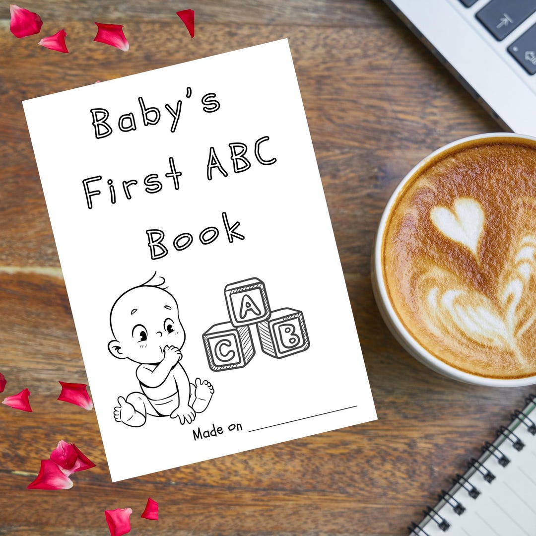 Abc Coloring Pages Baby Shower, Printable Abc Book for Baby, Christian ...
