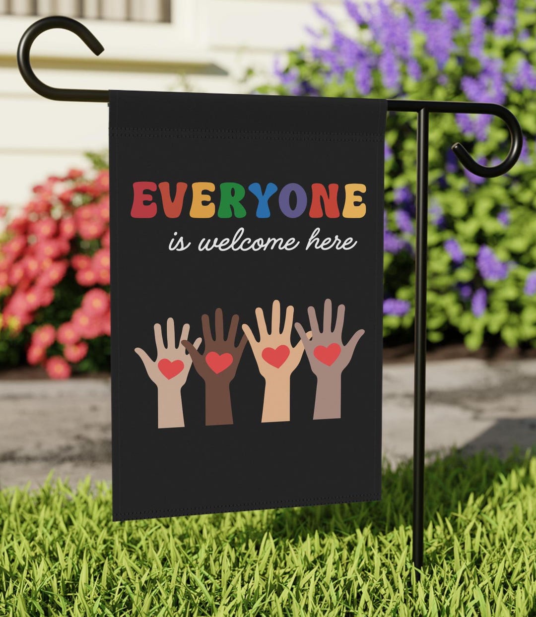 Idaho Teacher Everyone is Welcome Here Garden Flag, Inclusion and ...