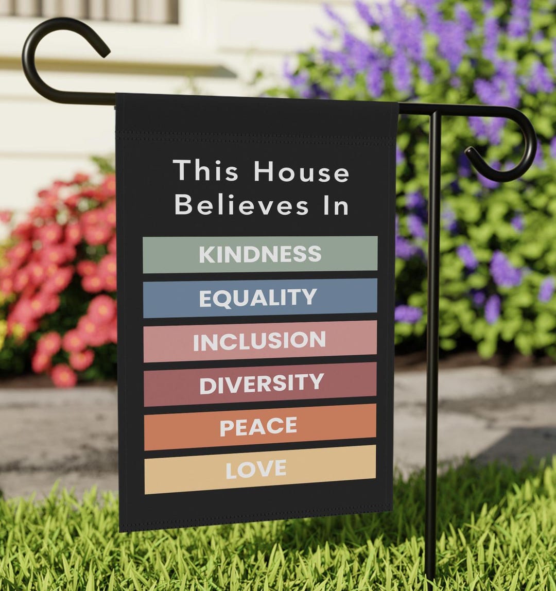 This House Believe in Garden Flag Democratic Yard Sign Liberal Feminist ...