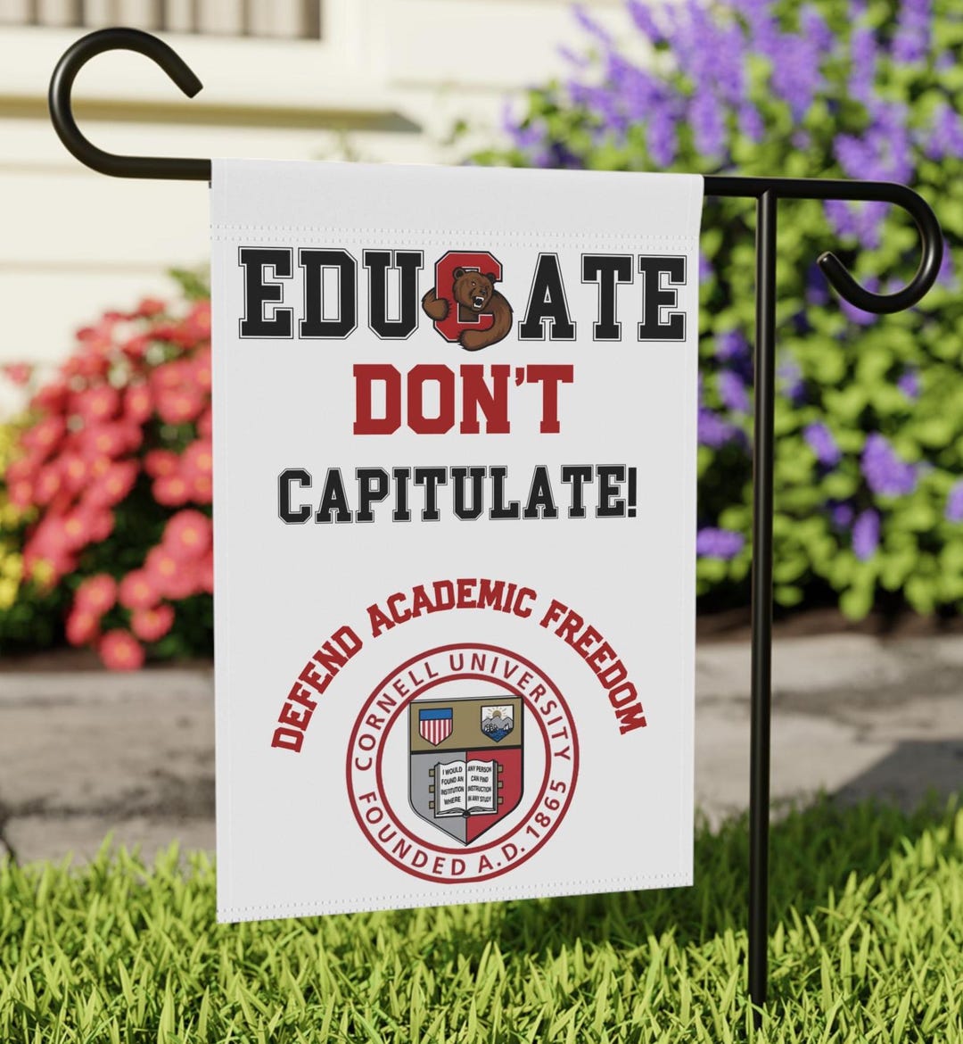 Custom Protest Flag Educate Dont Capitulate University College Garden ...