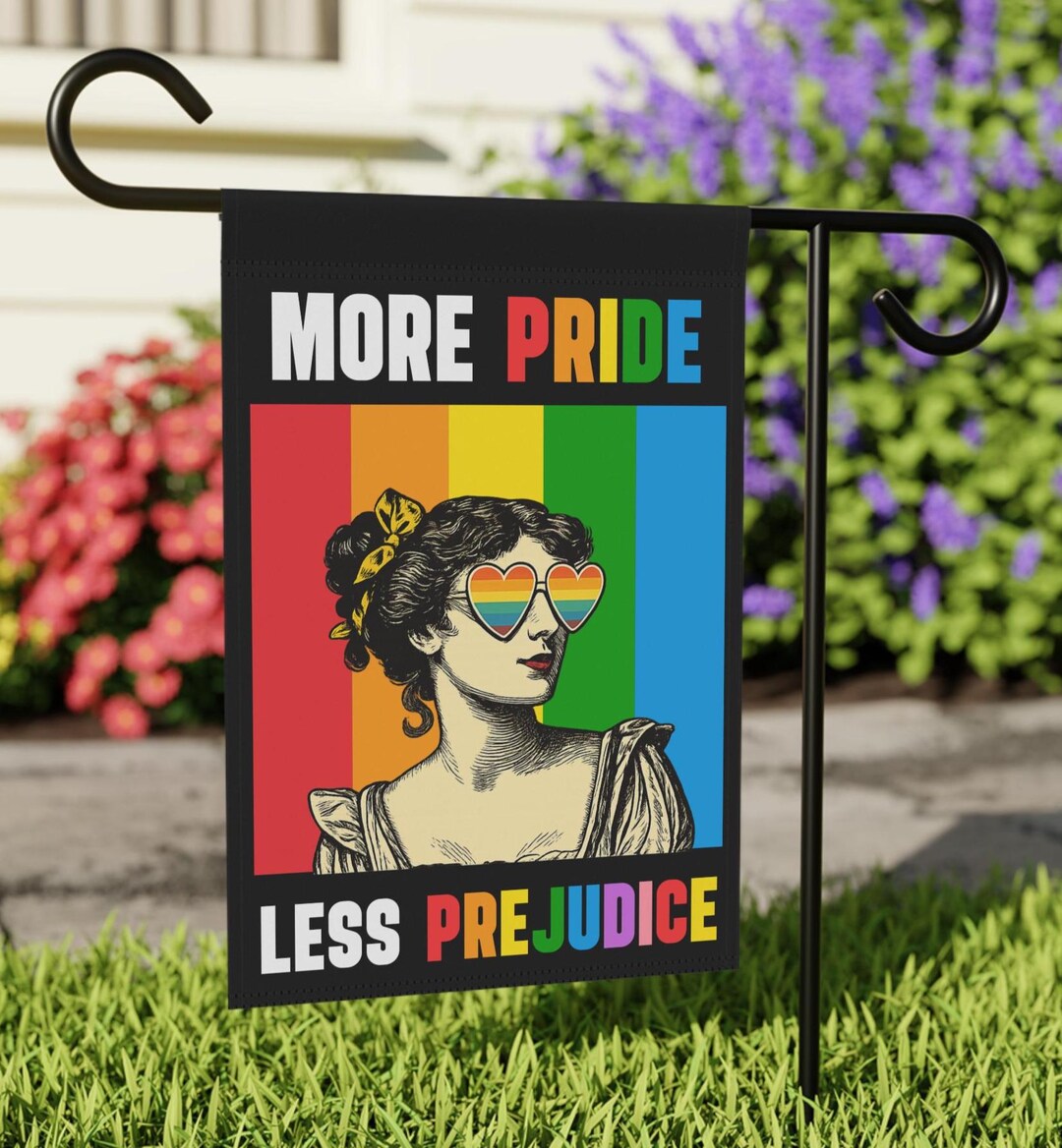 More Pride Less Prejudice Flag Inclusive Garden Flag LGBTQ+ Pride Signs ...