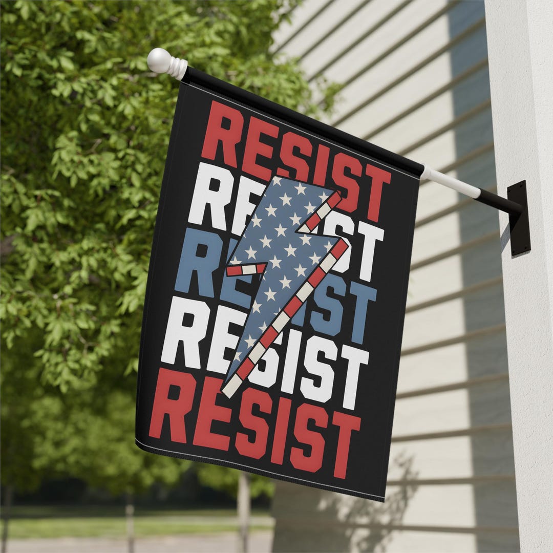 Resistance Resist Flag Subtle Anti Trump Garden Flag Resist Fascism ...
