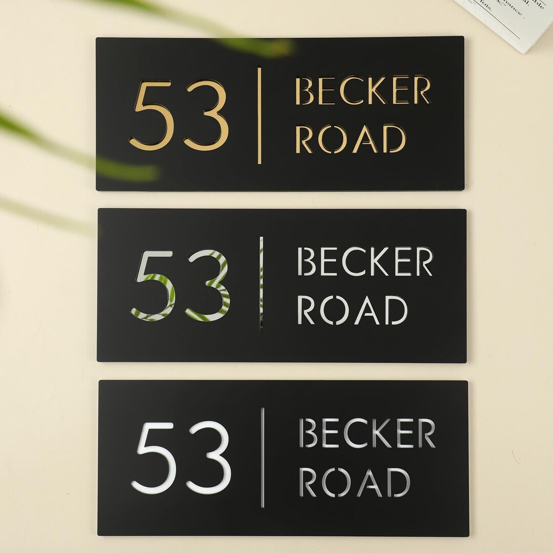 Modern Contemporary House Number Sign,printed Address Signage,custom ...