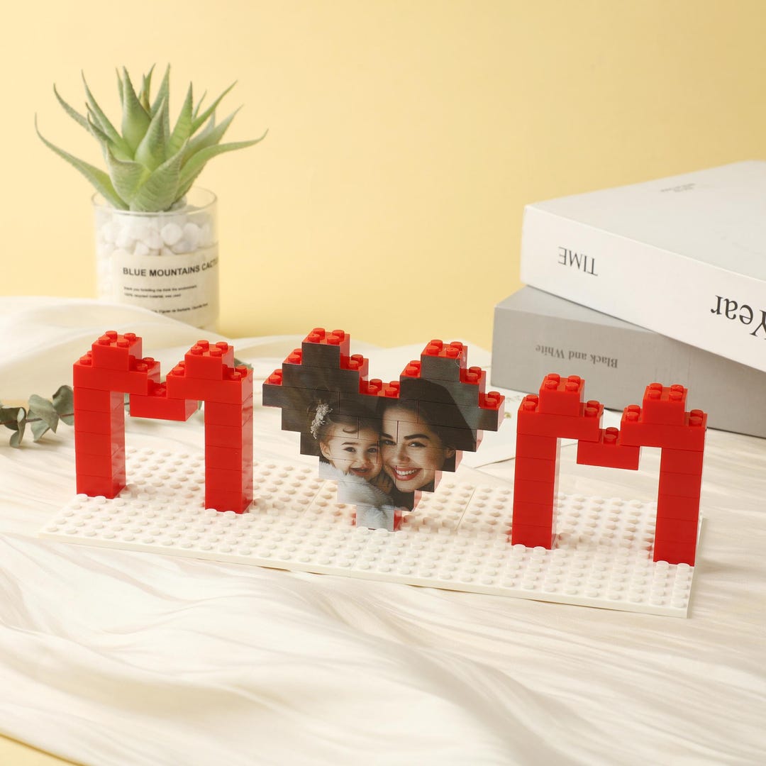 Personalized Photo Block Puzzle,custom Parent-child Heart Photo Puzzle ...