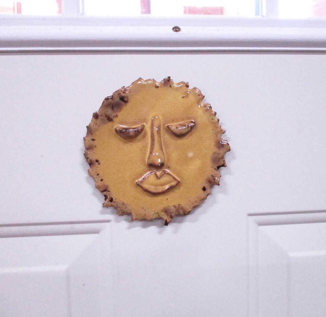 Ceramic Sun Magnet, Pottery Refrigerator Magnet, Stoneware Sun ...
