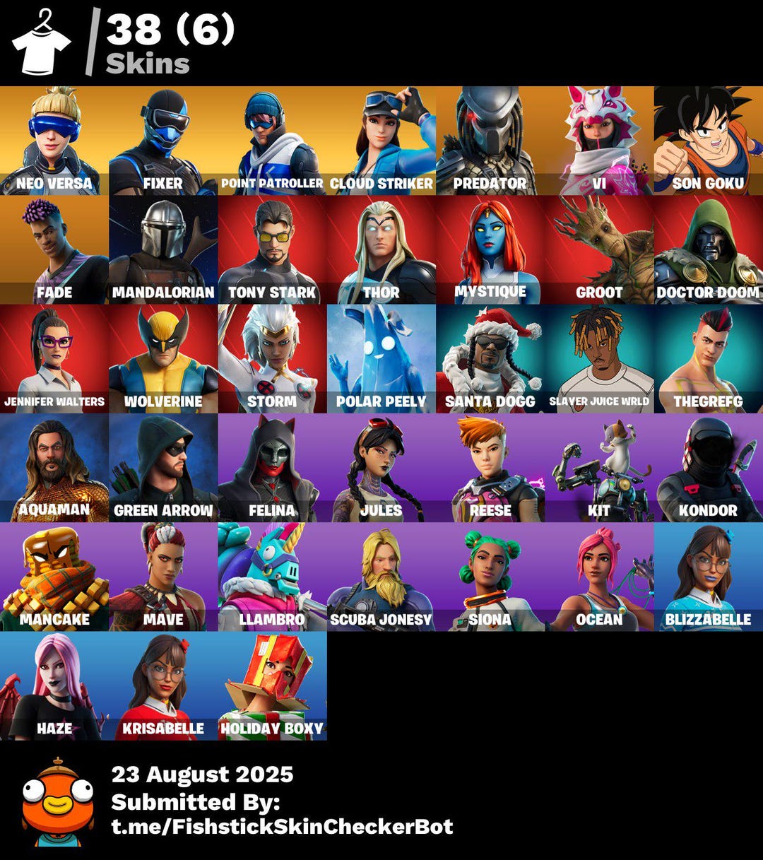 FN Bundle 38 | Neo Versa • Predator • Tony • Marvel • Jules ...