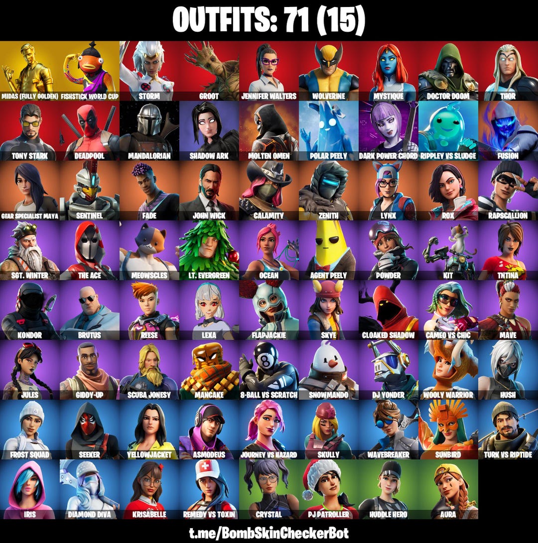 OG 71 Pack• Gold Midas, Marvel, Tony Stark, Mandalorian, Deadpool, John ...