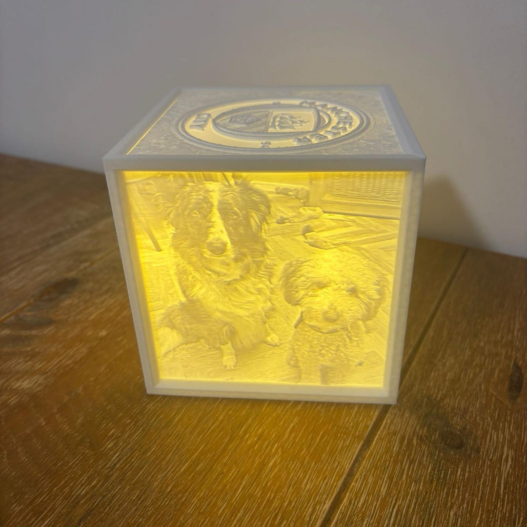 Custom 3D Printed Light Box, Personalized LED Photo Lamp, Bespoke ...