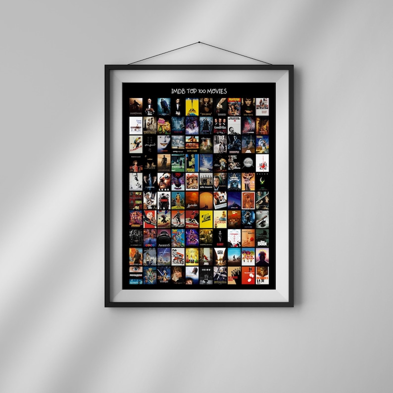 Imdb Top 100 Movies | Top 100 Poster | Digital Print | 100 Greatest ...