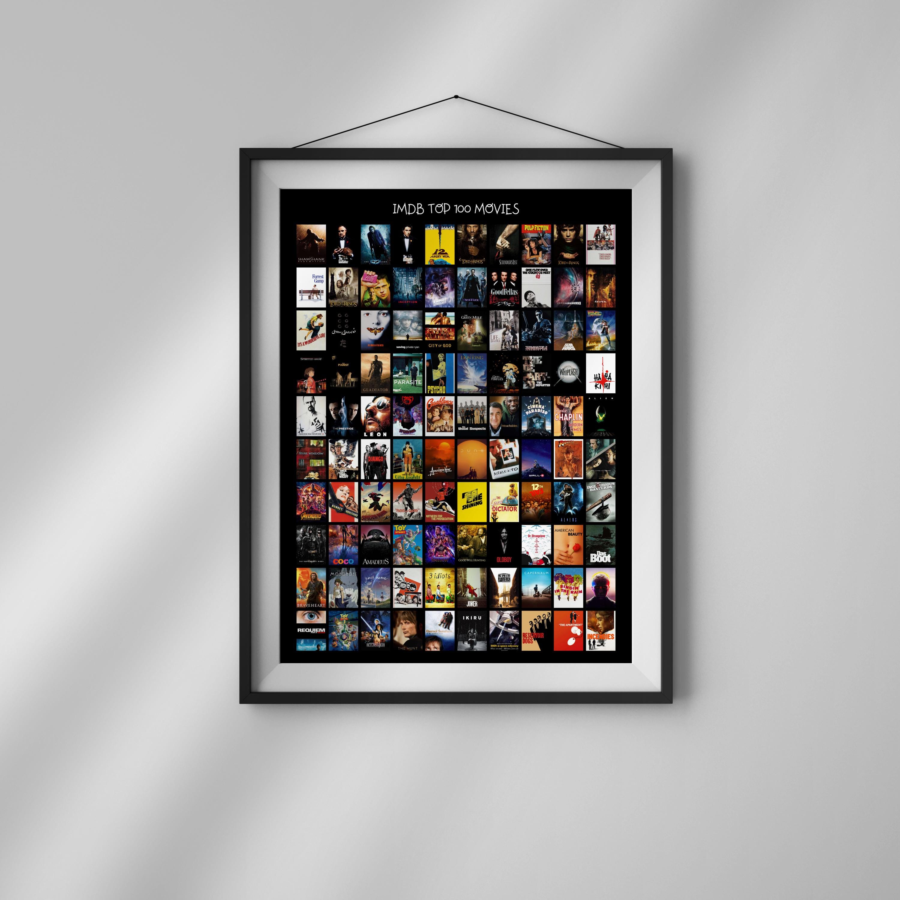 Imdb Top 100 Movies | Top 100 Poster | Digital Print | 100 Greatest ...
