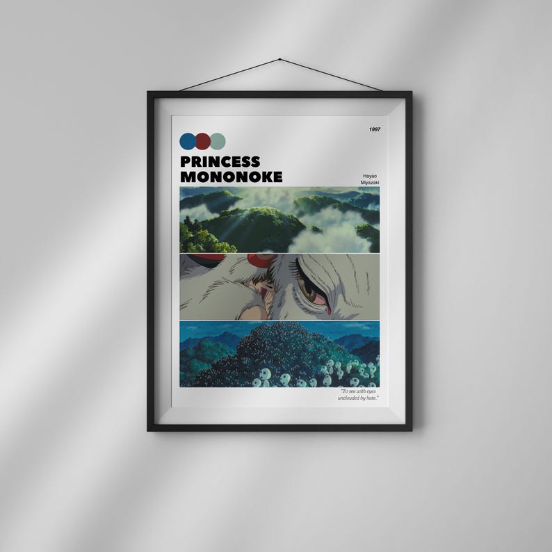 Princess Mononoke Poster | Digital Print | Studio Ghibli Wall Art ...