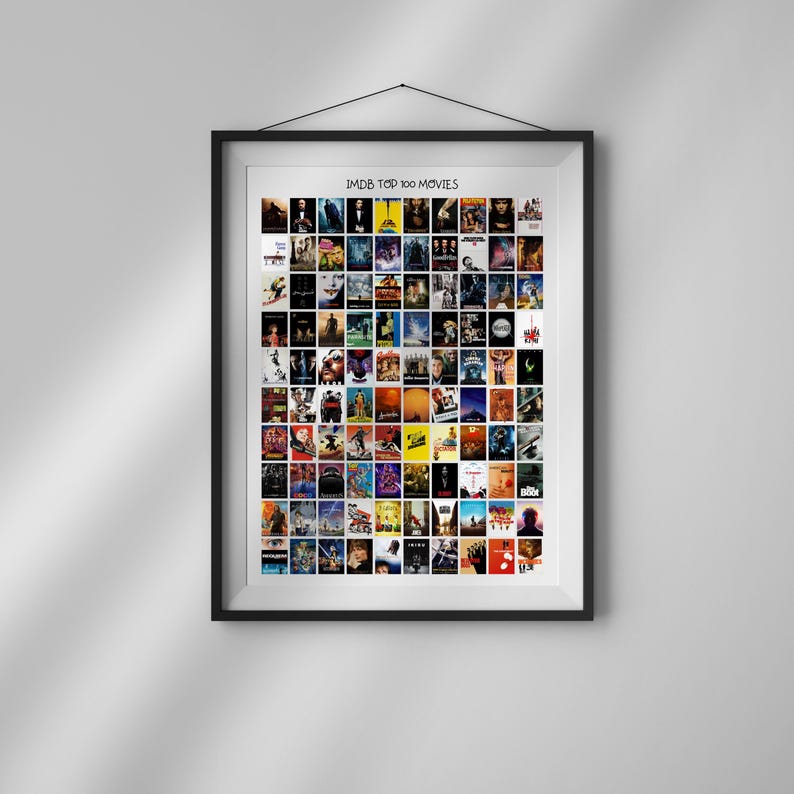 Imdb Top 100 Movies | Top 100 Poster | Digital Print | 100 Greatest ...
