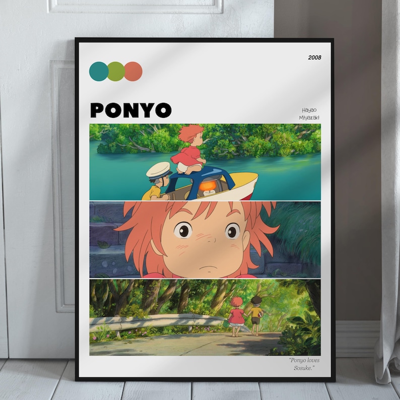 PONYO Poster | Digital Print | Studio Ghibli Wall Art | Hayao Miyazaki ...