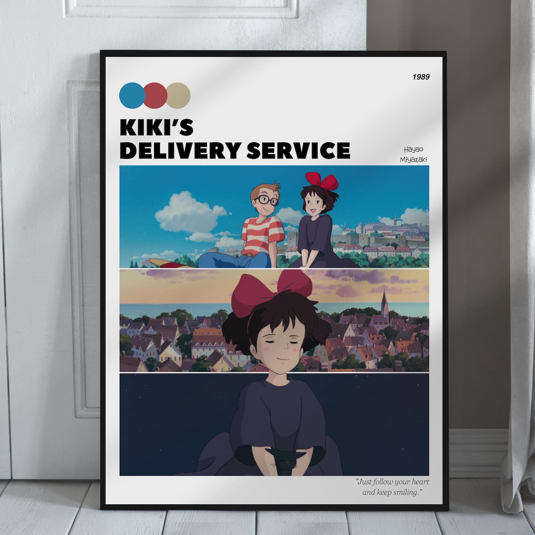 Kiki's Delivery Service Poster | Digital Print | Studio Ghibli Wall Art ...
