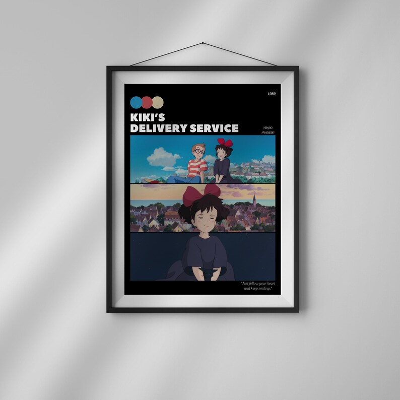 Kiki's Delivery Service Poster | Digital Print | Studio Ghibli Wall Art ...