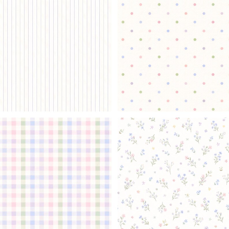 25 Blush Garden Seamless Pattern, Floral Digital Paper, Romantic Flower ...