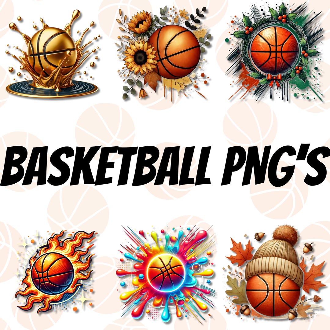 Watercolor Basketball Clipart, Sports Designs (PNG Digital Download) - Etsy