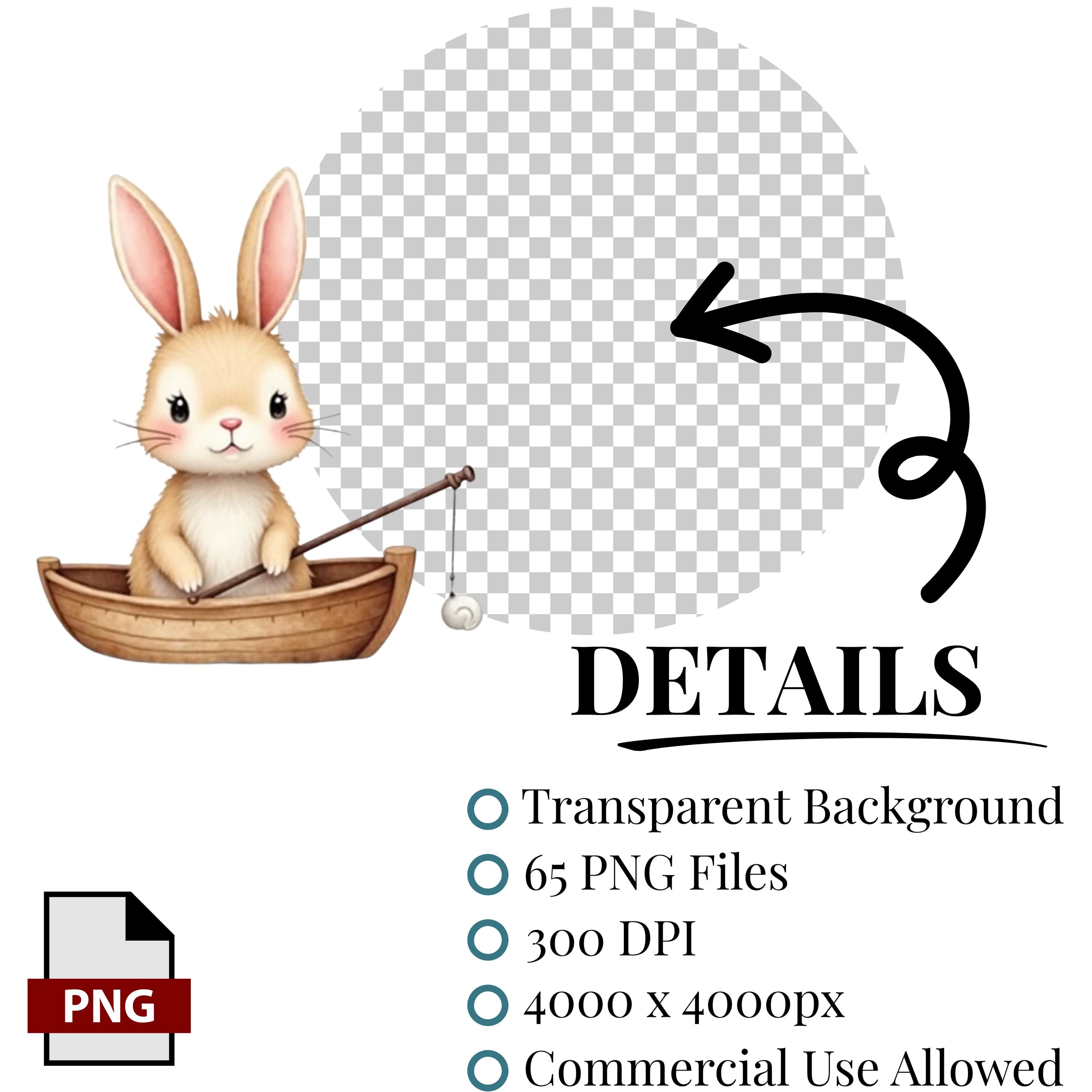 Watercolor Easter Bunny Clipart PNG, Cute Bunny Easter Design, Spring ...