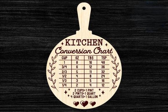 Kitchen Conversions Chart Laser Cut - Etsy