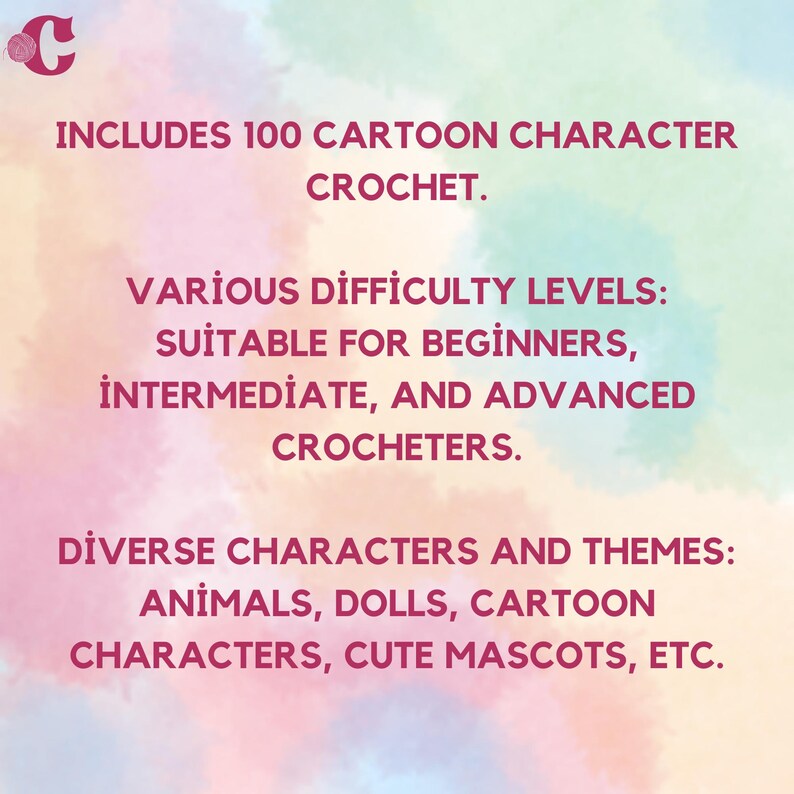 100 Cartoon Character Crochet Pattern Bundle, Superhero Amigurumi ...