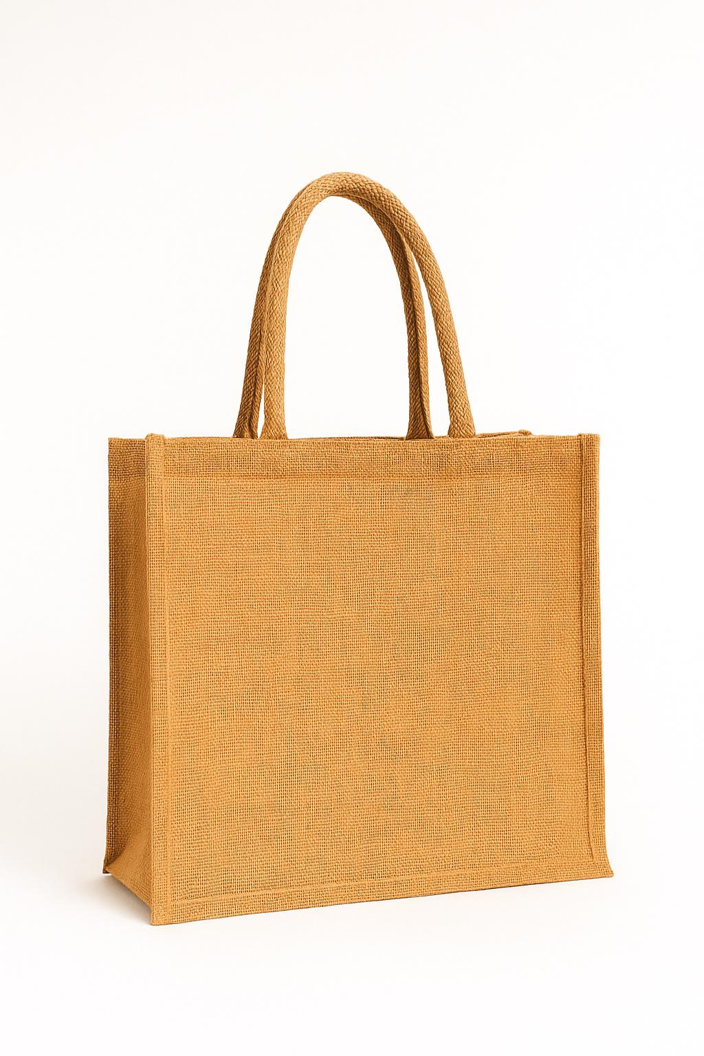 PACK OF 5 PIECES : Natural Jute Tote Bag | Eco-friendly Reusable ...
