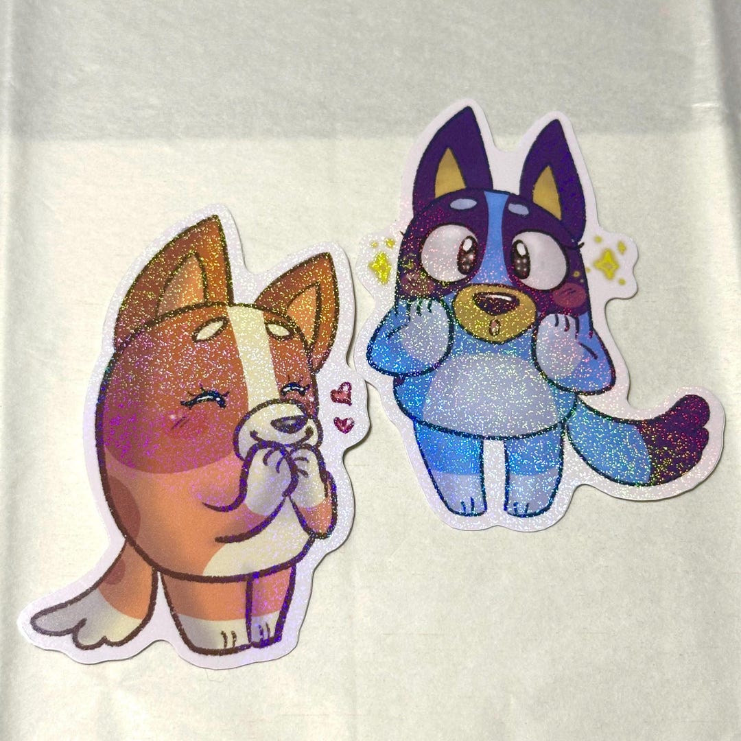 Bluey & Bingo Stickers - Etsy