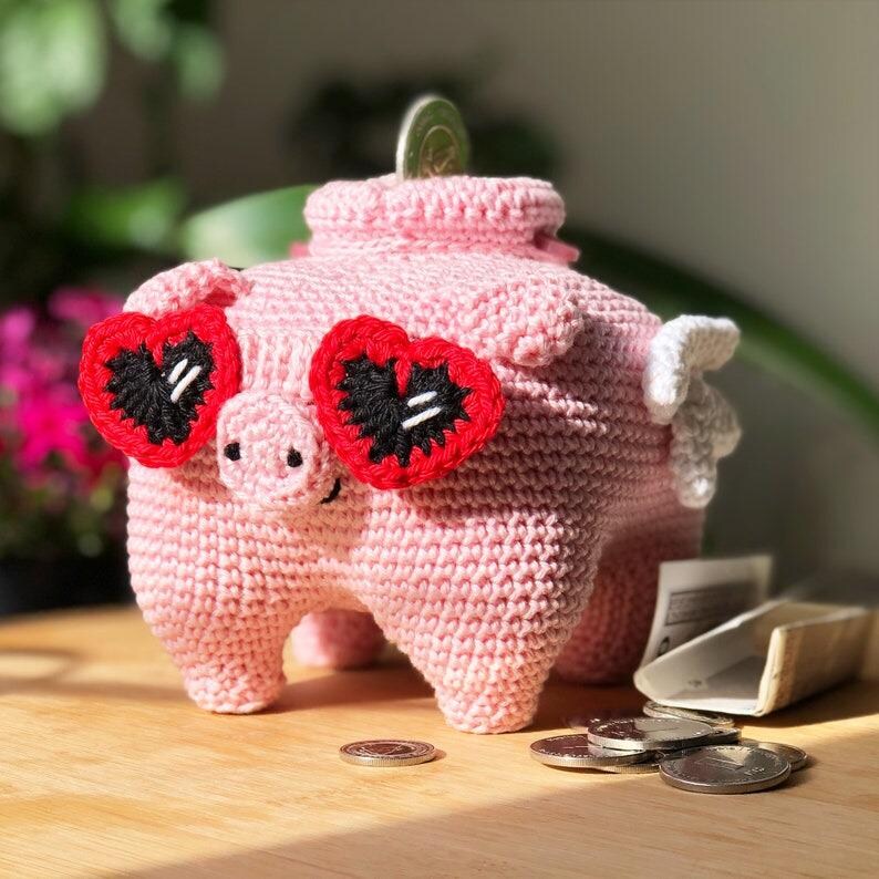 Amigurumi Crochet Piggy Bank Pattern - Grace the Piggy Bank - Etsy