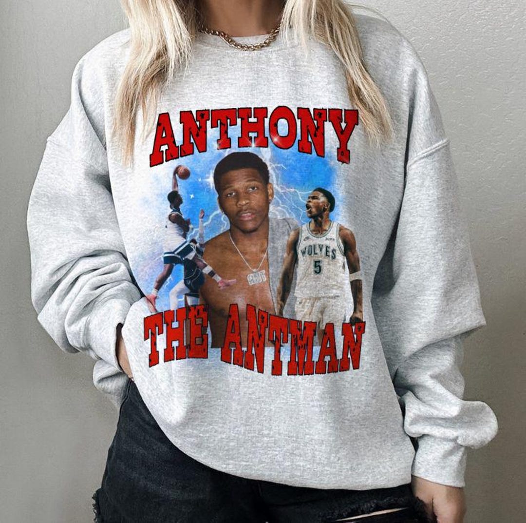 Anthony Edwards NBA Sweater Vintage Basketball Graphic Sweater ...