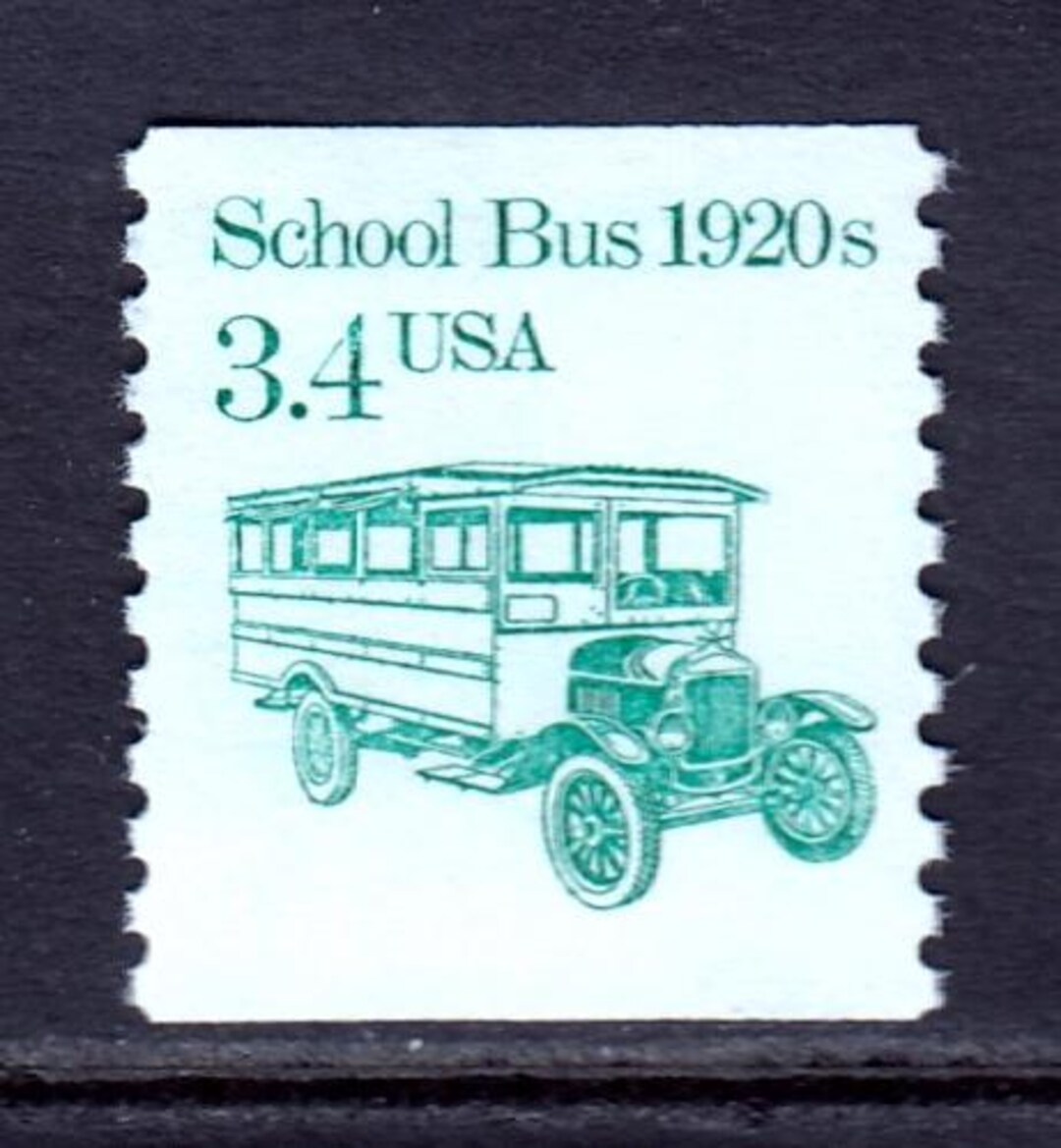 USA - 10X School Bus 1985 3.4c Unused Vintage Postage Stamps ...