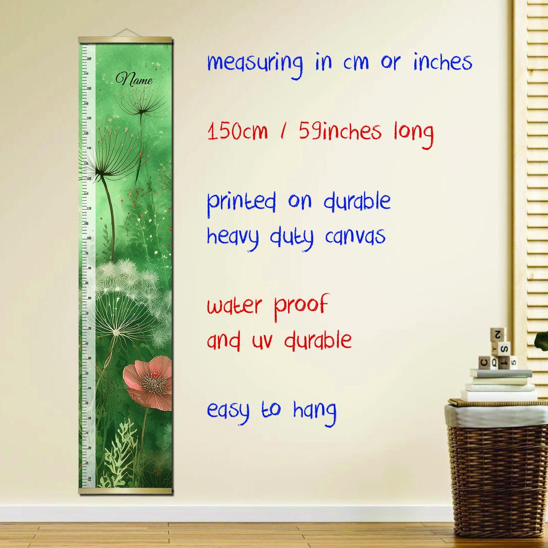 Personalized Cute Kitten Growth Chart - Adorable Anime Cat Height Ruler ...