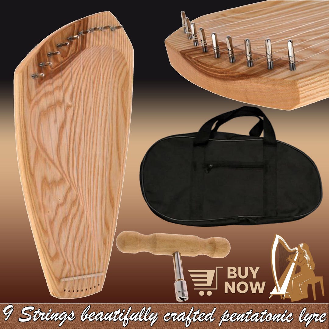 Ash Wood 9-string Kantele | Finnish Zither With Bag - Etsy