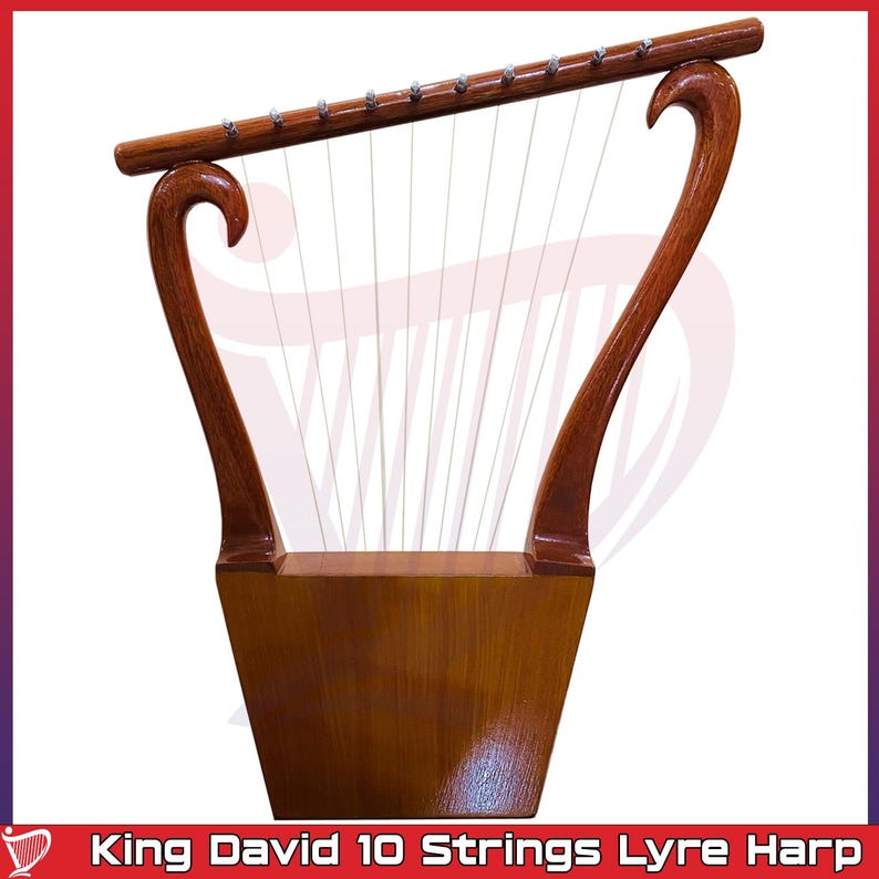 Rosewood 10-string Lyre Harp | King David Biblical Instrument - Etsy