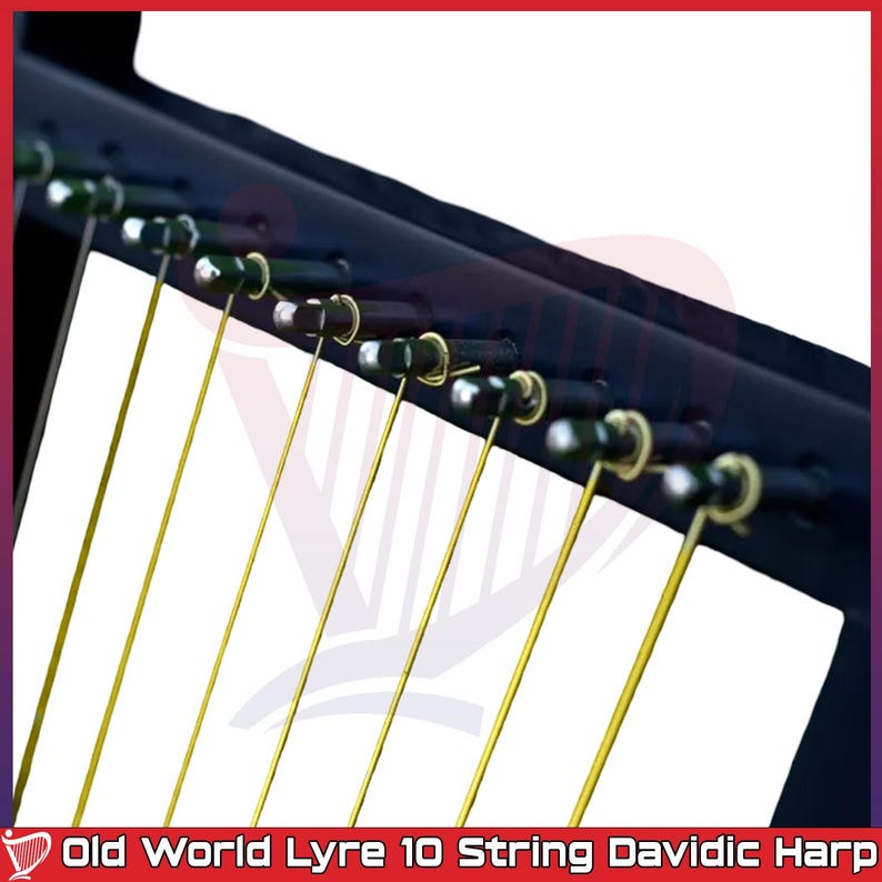 10 String Blue Lyre Harp | Old World Irish Highland Style | Handmade ...