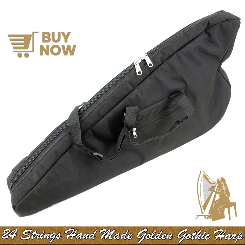 24 String Gothic Harp | Medieval Lap Harp | Acoustic Folk & Celtic Harp ...