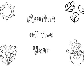 Months of the Year - 12 Printable Coloring Sheet for Teachers ...