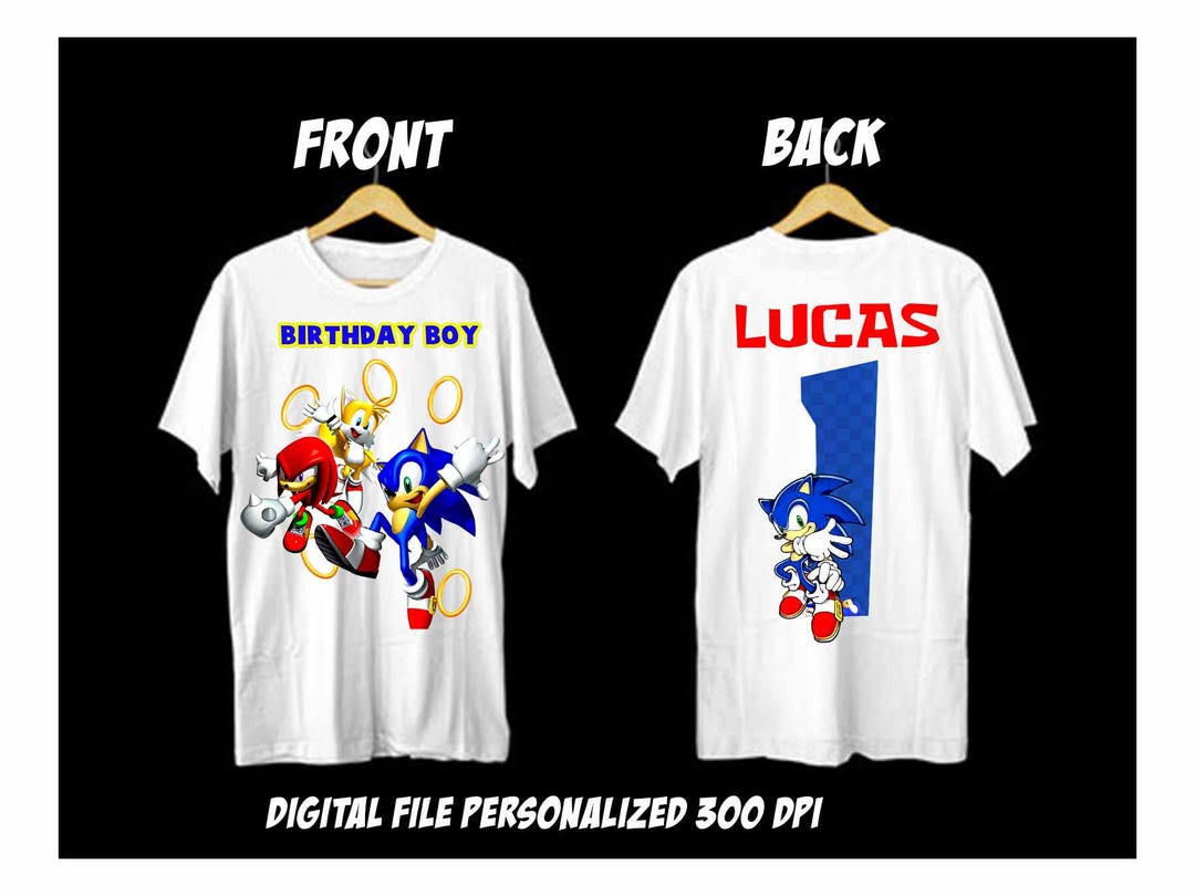Sonic Iron on Transfer, Sonic Front Back Shirt, Sonic Printable ...