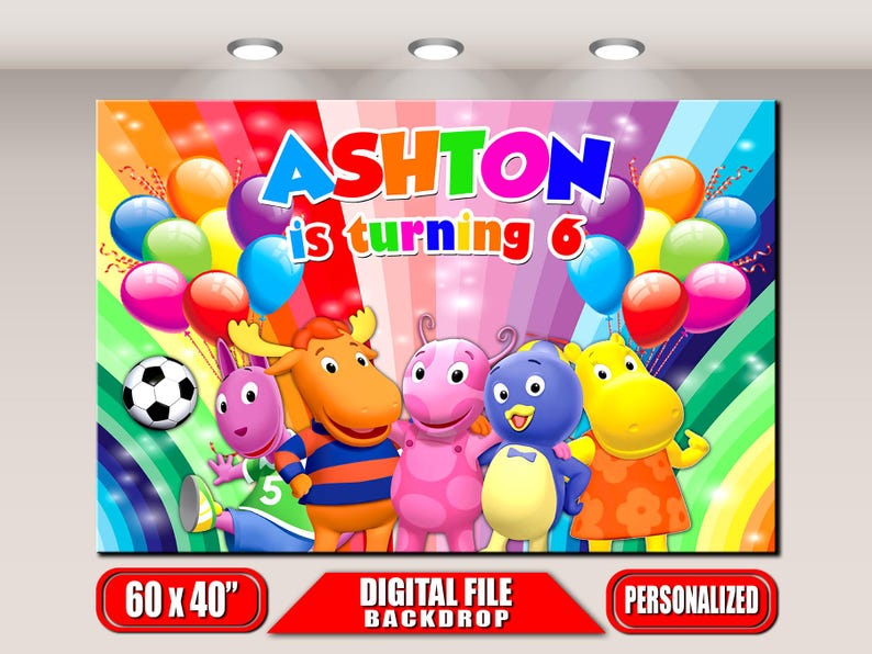 Backyardigans Backdrop, Backyardigans Banner, Digital Backdrop ...