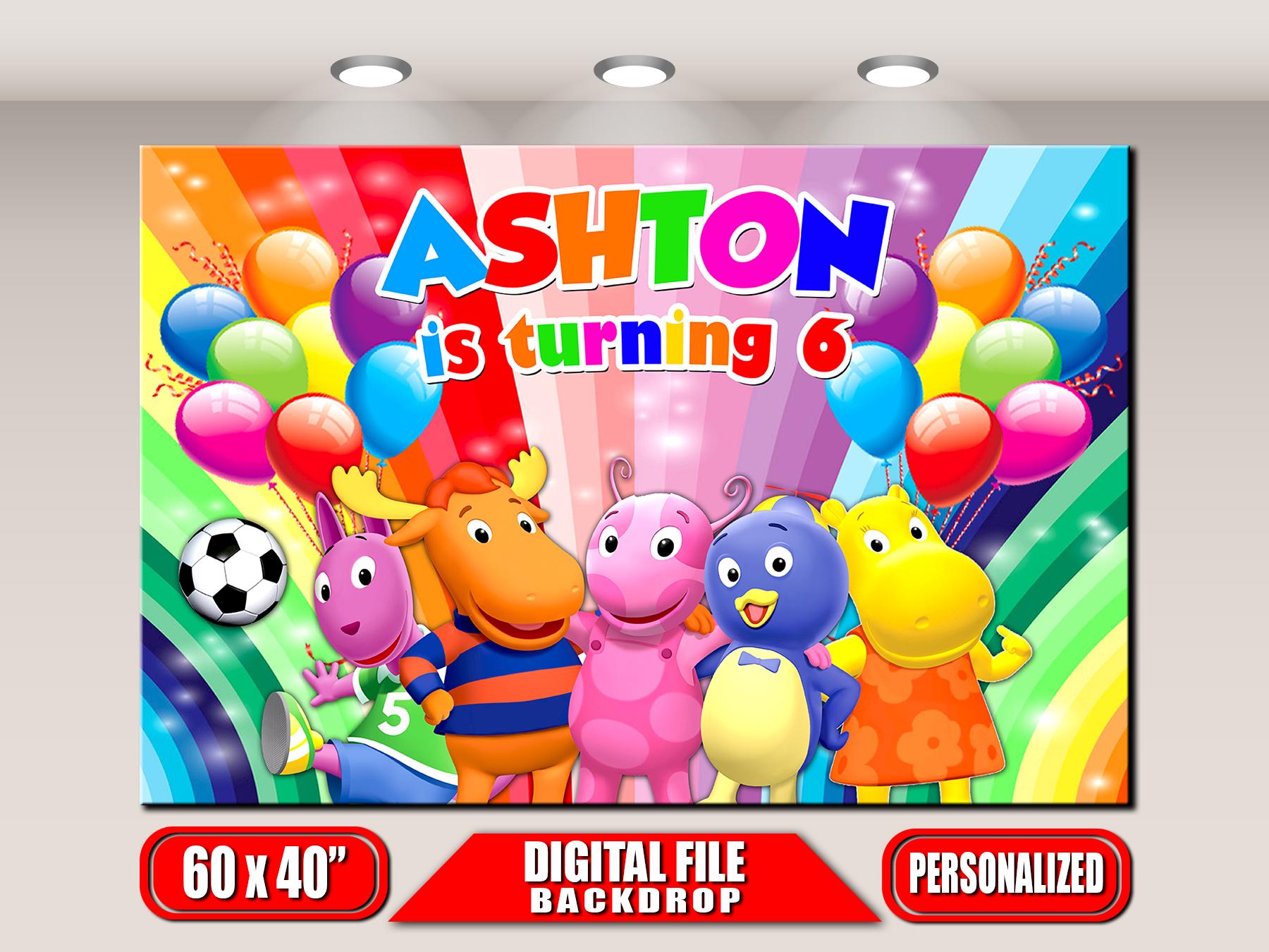 Backyardigans Backdrop, Backyardigans Banner, Digital Backdrop ...